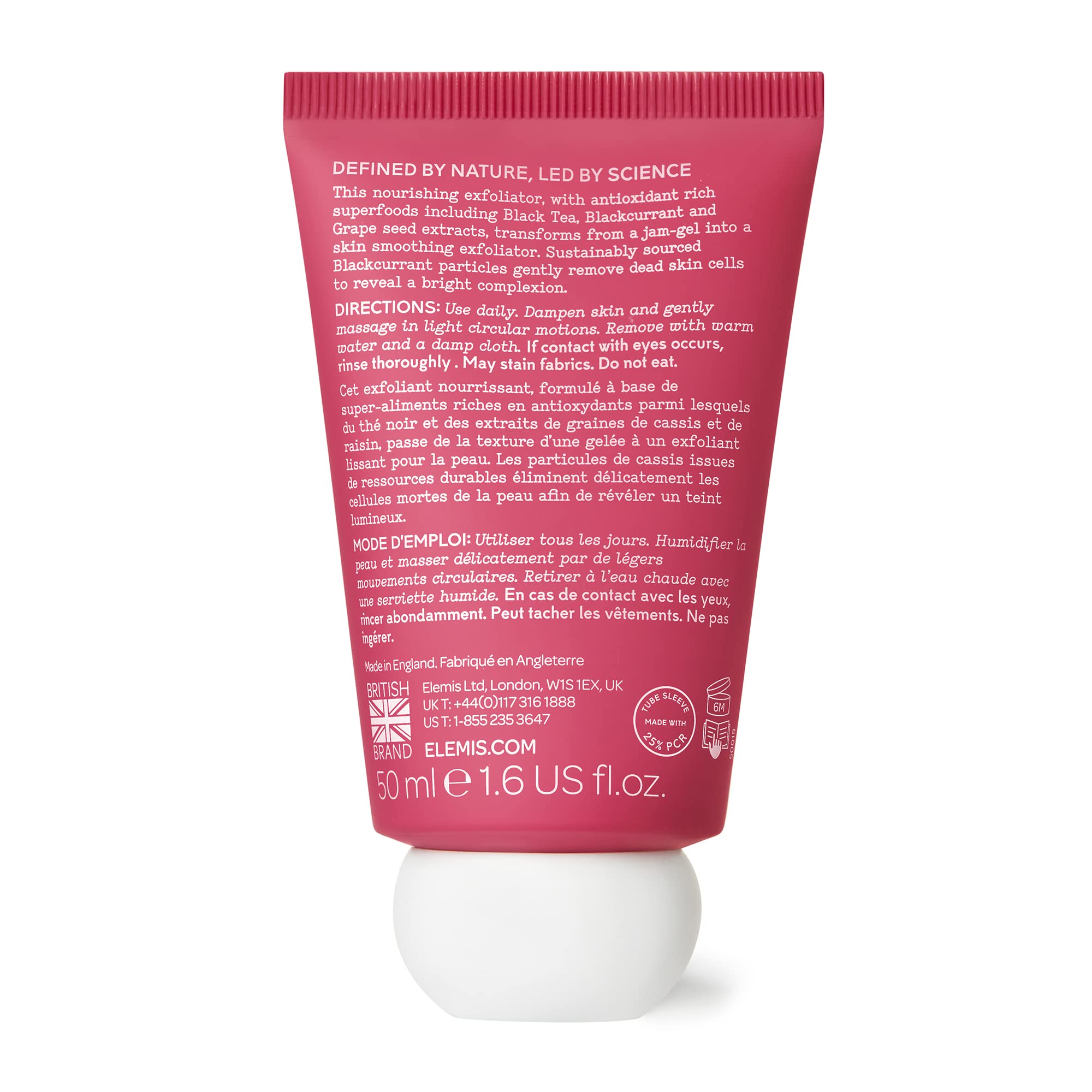 ELEMIS Superfood Blackcurrant Jelly Exfoliator; Gentle Anti-Oxidant Rich Face Scrub, 1.6 Fl Oz