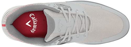Callaway Men's Oceanside v2 Golf Shoe, Grey/Red, 10.5 Wide