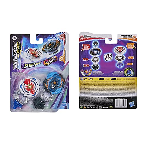 BEYBLADE Burst Surge Dual Collection Pack Hypersphere Lord Hydrax H5 and Slingshock Spiral Treptune T4 Battling Game Top Toys