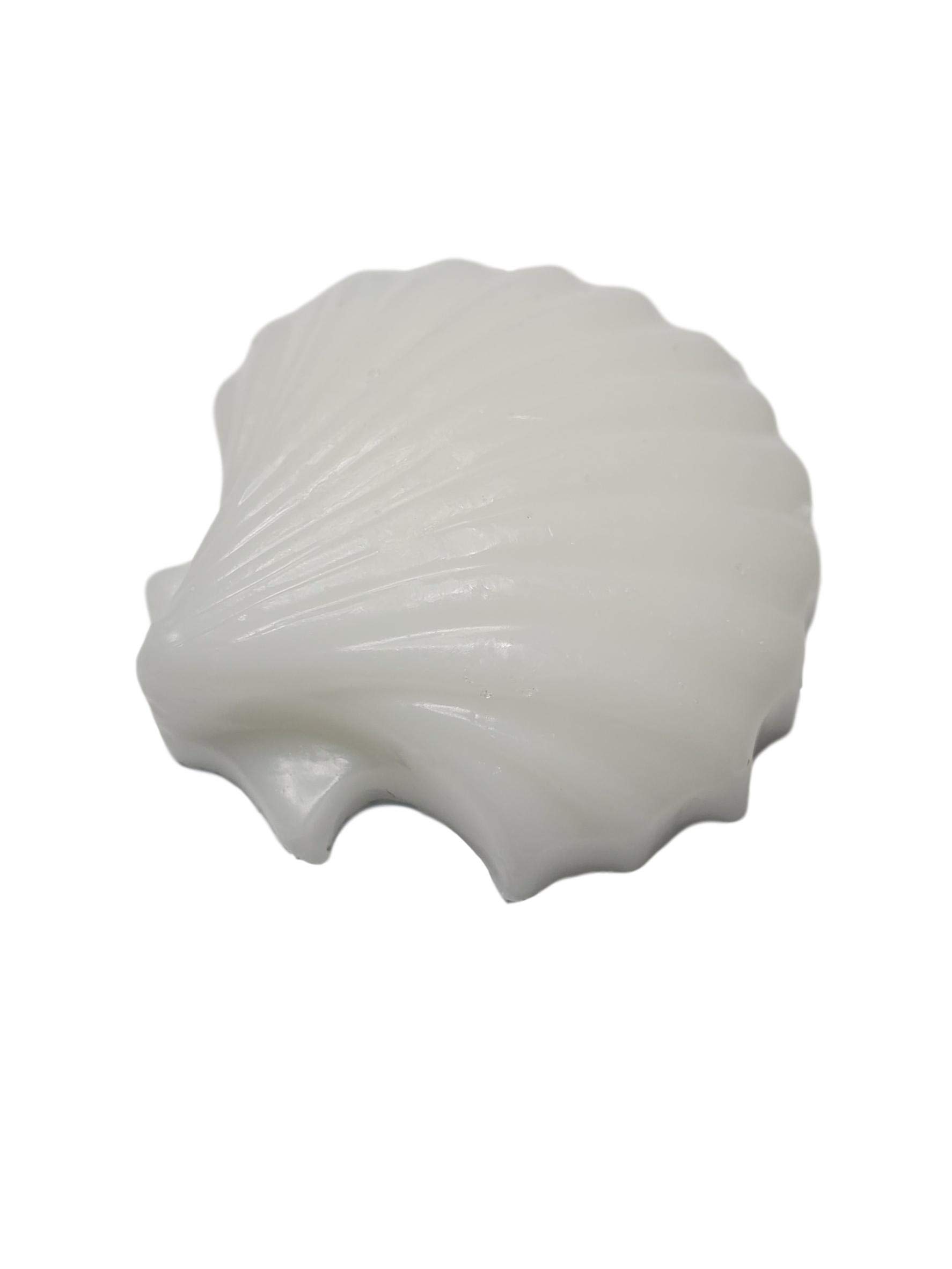 ABB Inc White Seashell Soaps for Nautical or Beach Theme Bridal Shower, Wedding or Baby Guest Bath, Beach Scented Glycerin - Pack of 20
