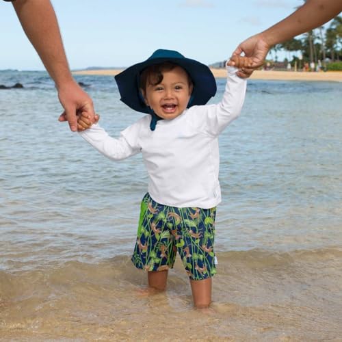 i play. by green sprouts Baby Long Sleeve Rashguard | All-Day UPF 50+ Sun Protection—Wet or Dry, Navy, 18mo