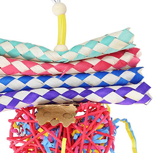 Bonka Bird Toys 1730 Foraging Heart Forage Shredding Natural Parrot Quaker Parrotlet Cockatoo Finch