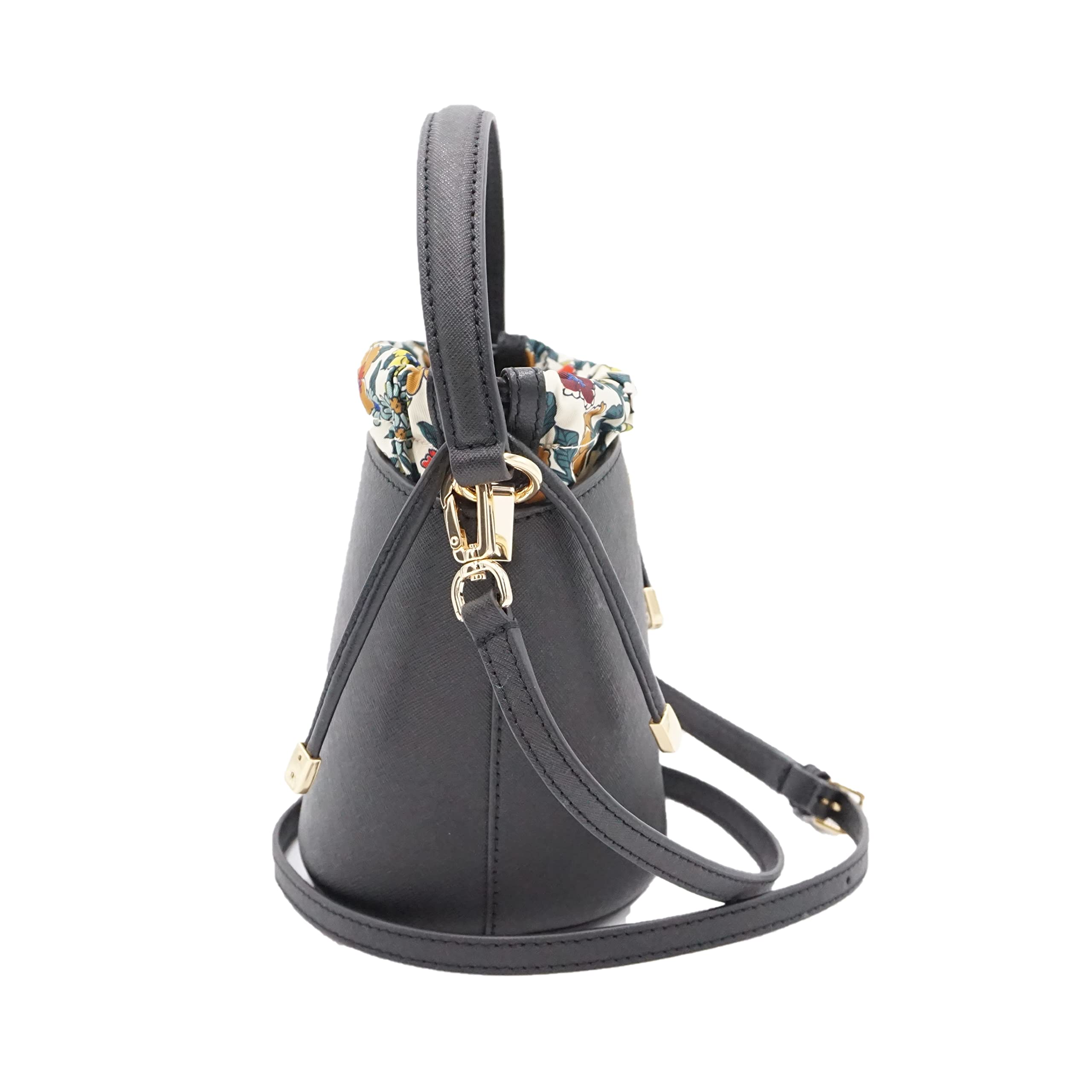 Tory Burch 86077 Black With Gold-Toned Hardware Women's Emerson Mini Bucket Bag