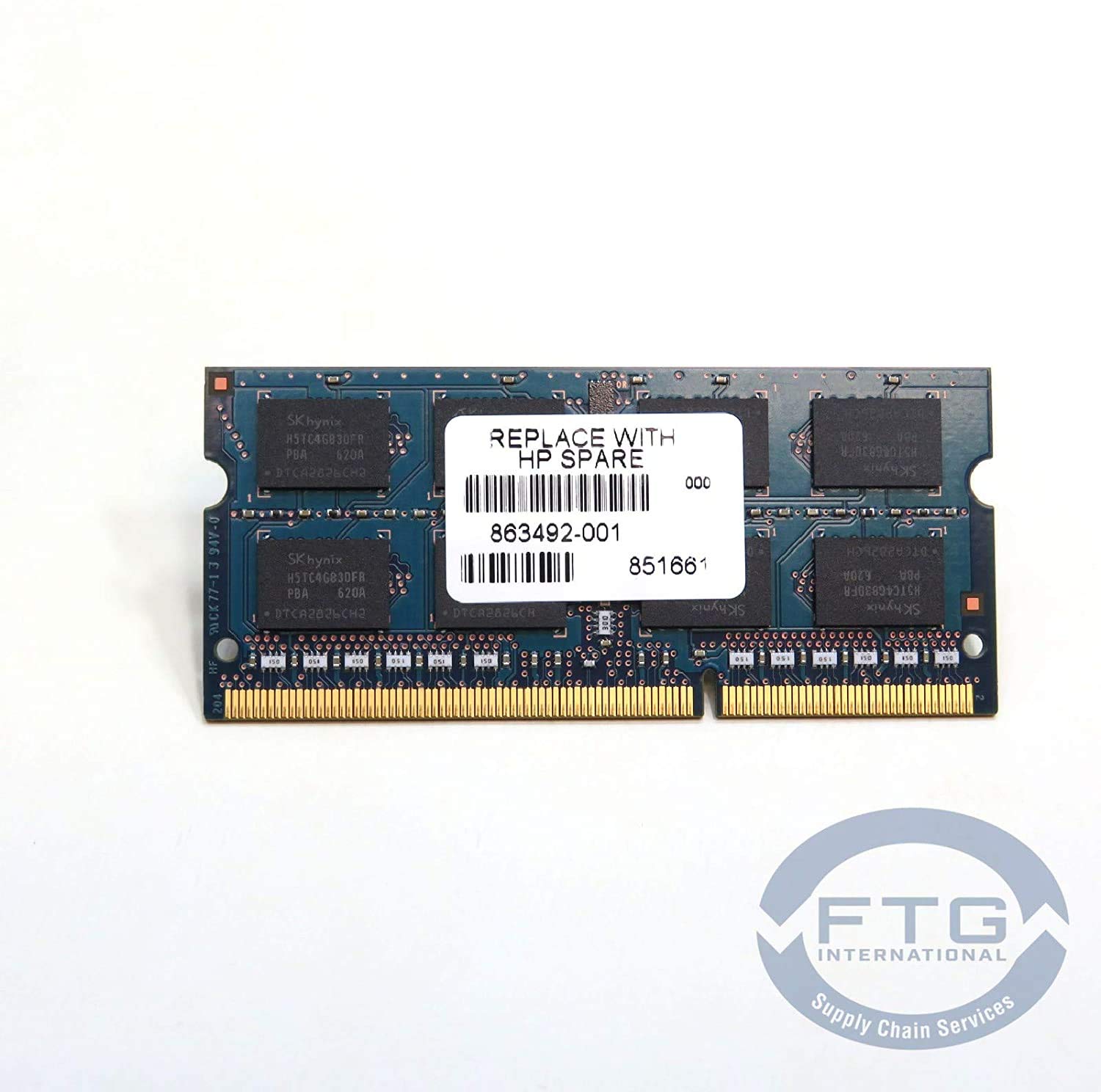 FTG International HMT41GS6DFR8A-PB 8GB 2Rx8 PC3L-12800S-11-13-F3 DDR3 1600MHz Black SO-DIMM Laptop, Small Form Factor Desktop RAM