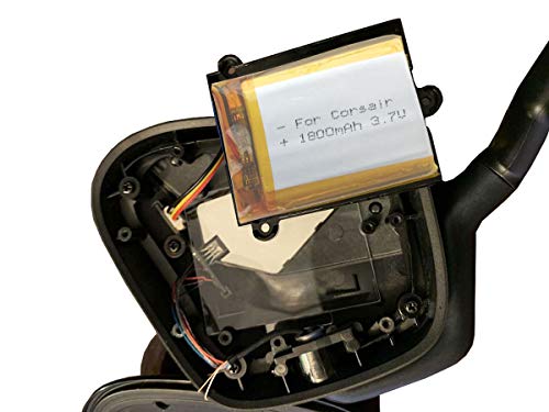 3.7v 1800mAh Battery Replacement for Corsair HS80 Headset Void Pro RGB HS70 Pro Virtuoso RGB SE Wireless Headset, HyperX Cloud Stinger 2,HyperX Cloud II Headset