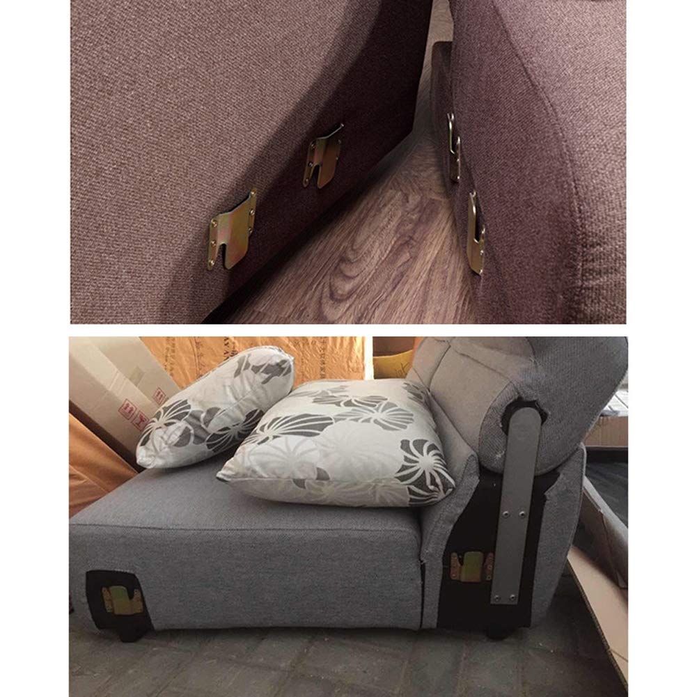 4 Pieces (2 Pairs) Cold Rolled Steel Universal Sectional Sofa Interlocking Photo Frame Connector Bracket Sofa Connector Bracket 1.8mm Thickness Sectional Couch Bracket with Screws, X-Large