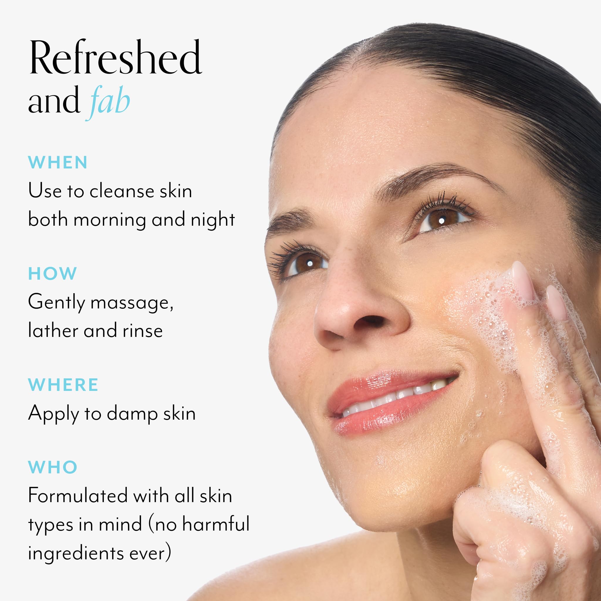 Bliss Fab Foaming 2-In-1 Cleanser and Exfoliator with Bamboo Buffers - 6.4 Fl Oz - Oil-Free Gel Face Wash - Makeup Remover - Vegan & Cruelty Free