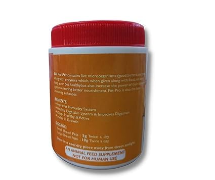 Pets Unique Blend of Prebiotics, Probiotics,Vitamins & Enzymes,Improves Digestion & Builds Immunity in Cats and Dogs 100 gm Each