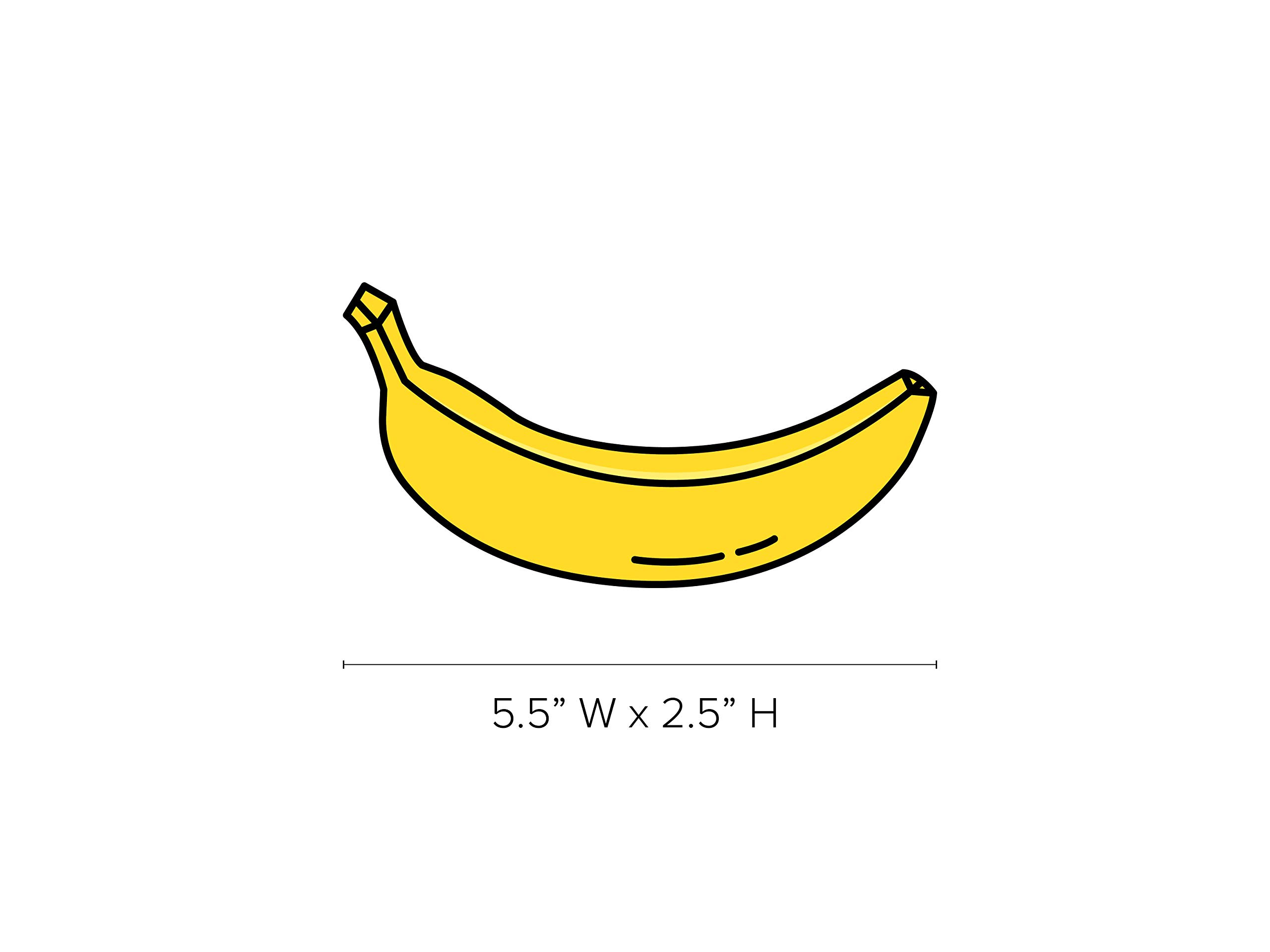 Sunny Decals Mini Bananas Fruit Shaped Removable Fabric Wall Stickers (Set of 27)