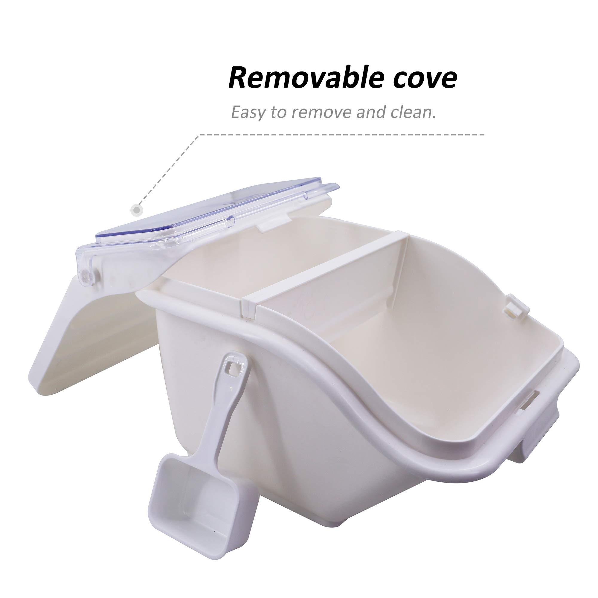 40-Cup 2.2Gal/8Qt Commercial ProSave Shelf-Storage Food Ingredient Bin with Scoop,Storage for Dogs Food, Flour, Long Term Storage Products for Home, Restaurant, Kitchen, Industrial