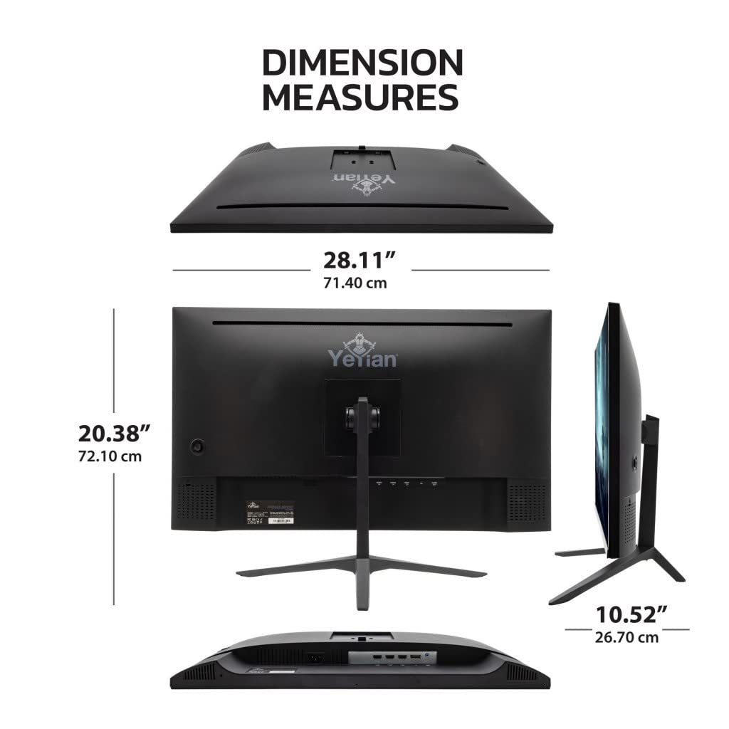 YEYIAN ODRAZ 2000 27” PC Gaming Frameless LED Monitor, 1080P HD, 165Hz, 300cd/m2, 1ms, 3000:1, 16:9, 178°, 16.7M Colors, True Low Motion Blur, AMD FreeSync, DP/HDMI, VESA Mountable, Tilt Adjustable