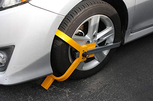 9TRADING Wheel Lock Clamp Boot Tire Claw Trailer Auto Car Truck Anti-Theft Towing Boot