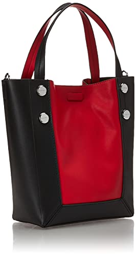 Calvin Klein Quinn North/South Mini Tote Crossbody, Poppy/Black