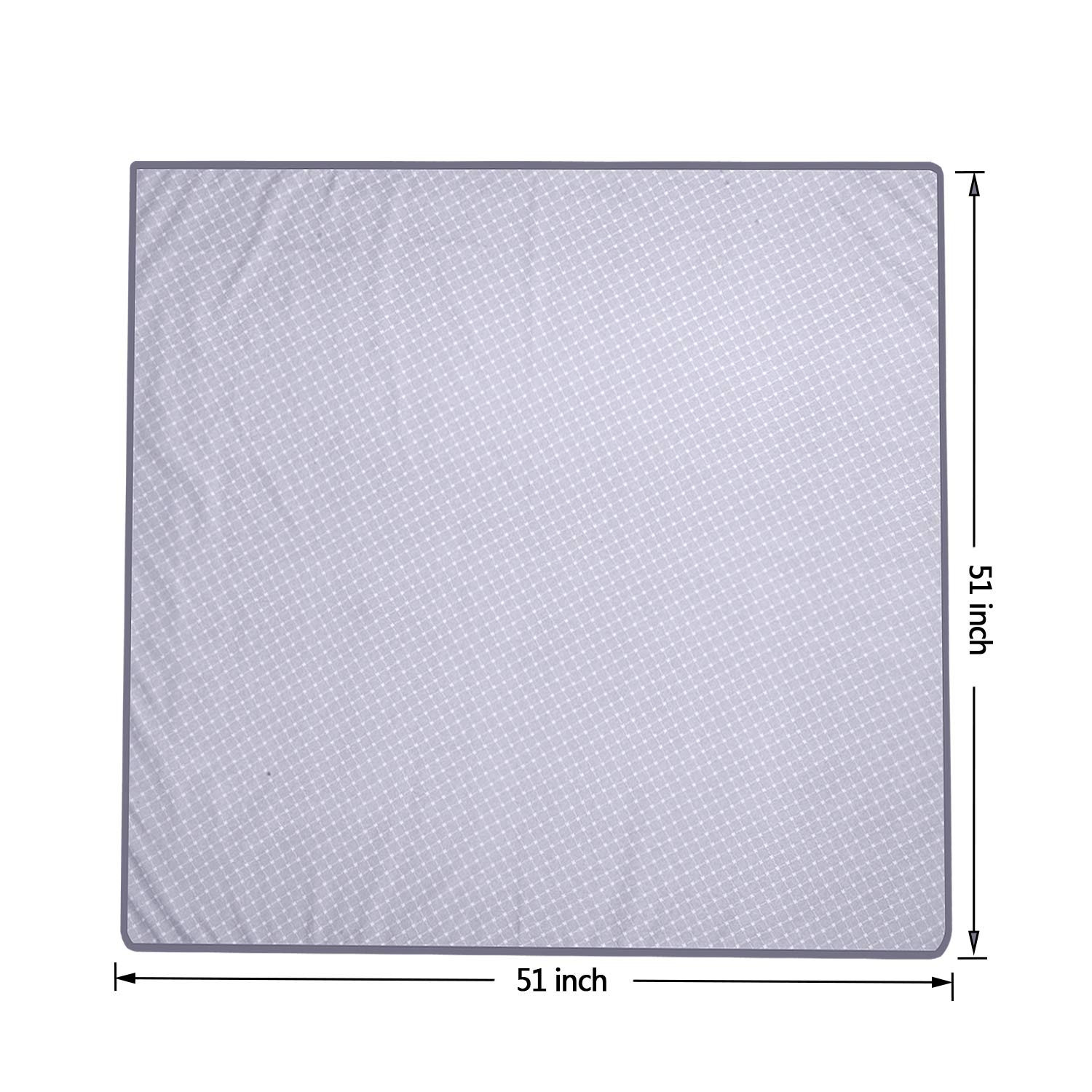 UBBCARE Splat Mat for Under High Chair Floor Mat Baby Waterproof Anti-Slip Splash Mess Mat Portable Play Mat and Table Cloth 51"