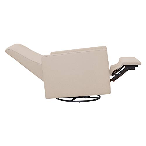 DaVinci Piper Upholstered Recliner and Swivel Glider in Cream, Greenguard Gold & CertiPUR-US Certified