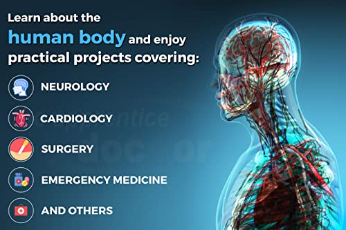 For Future Doctors Medical Kit and Online Training Course - Ideal for High School Students – Over 50 Practical Projects - Learn What Doctors Do Everyday - The Apprentice Doctor