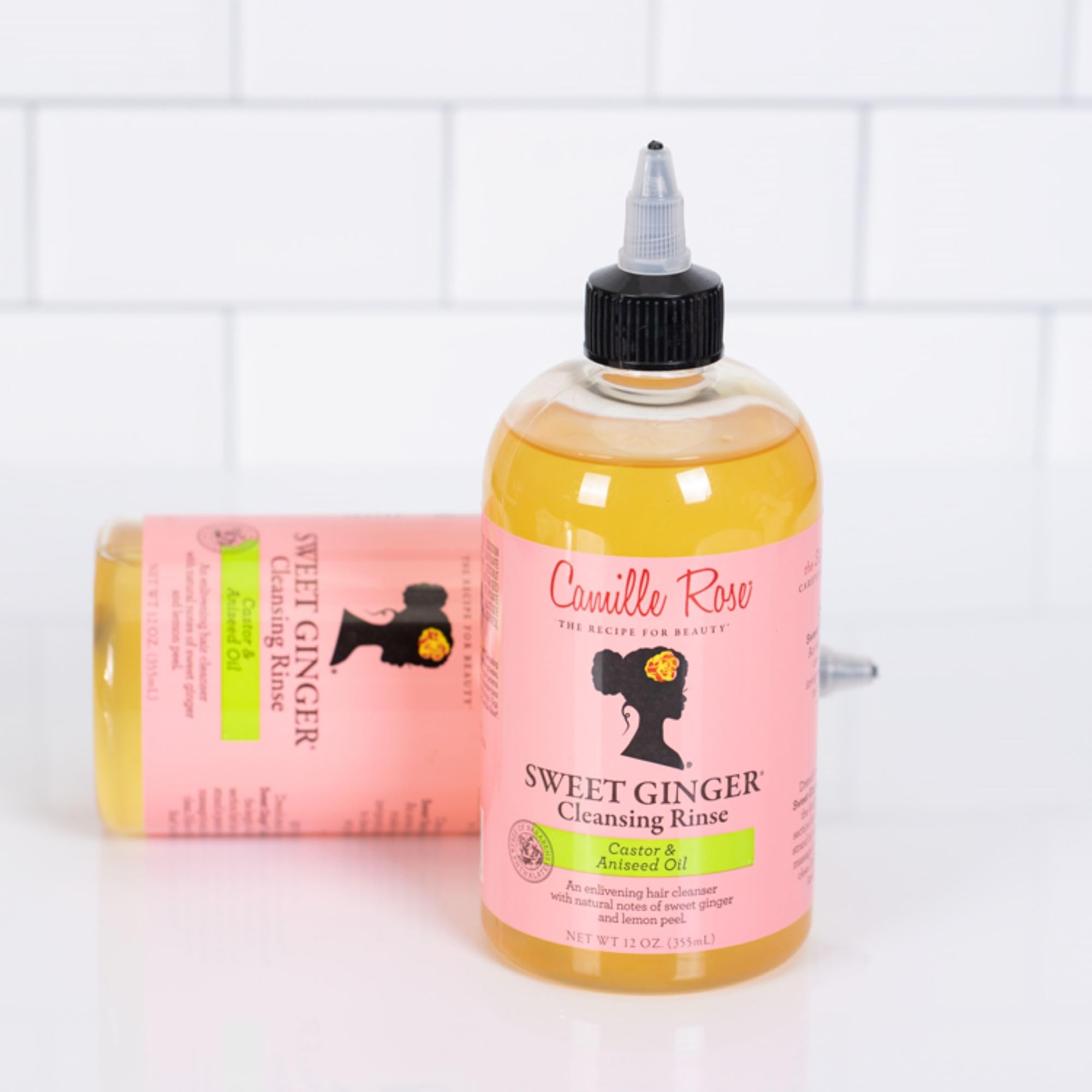 Camille Rose Sweet Ginger Rinse, Hair and Scalp Cleanser with Ginger Root and Aniseed Oil, to Clarify and Moisturize, for all Hair Types, 12 oz