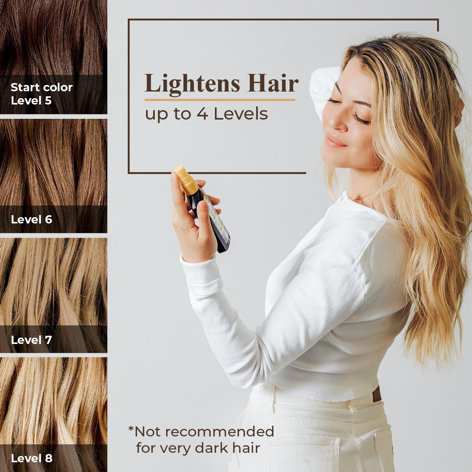 Camomila Intea Natural Blonde Highlights Hair Lightener - Spray with Chamomile Extract - 3.4 Oz