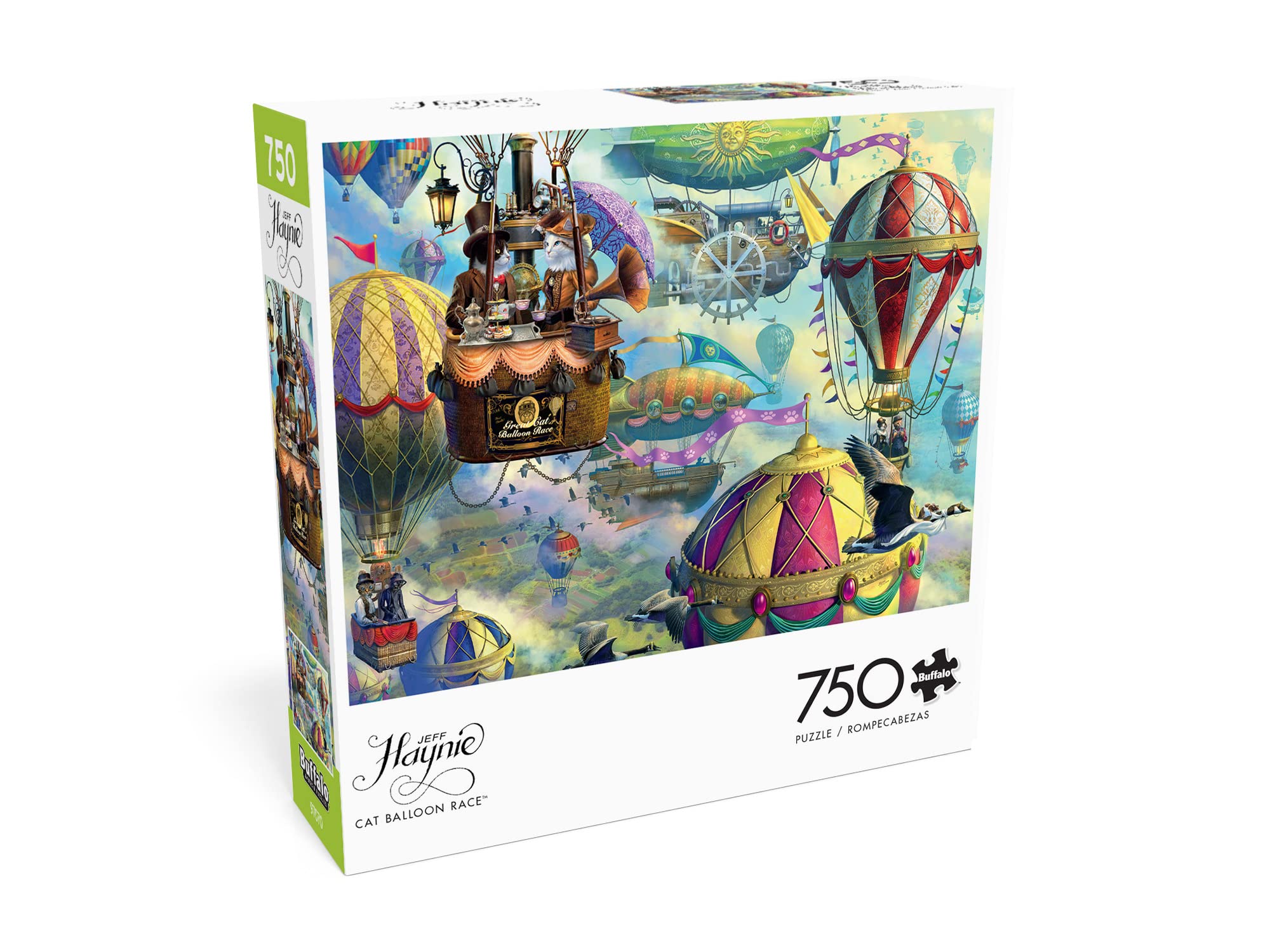 Buffalo Games - Cat Balloon Race - 750 Piece Jigsaw Puzzle for Adults Challenging Puzzle Perfect for Game Nights - 750 Piece Finished Size is 24.00 x 18.00