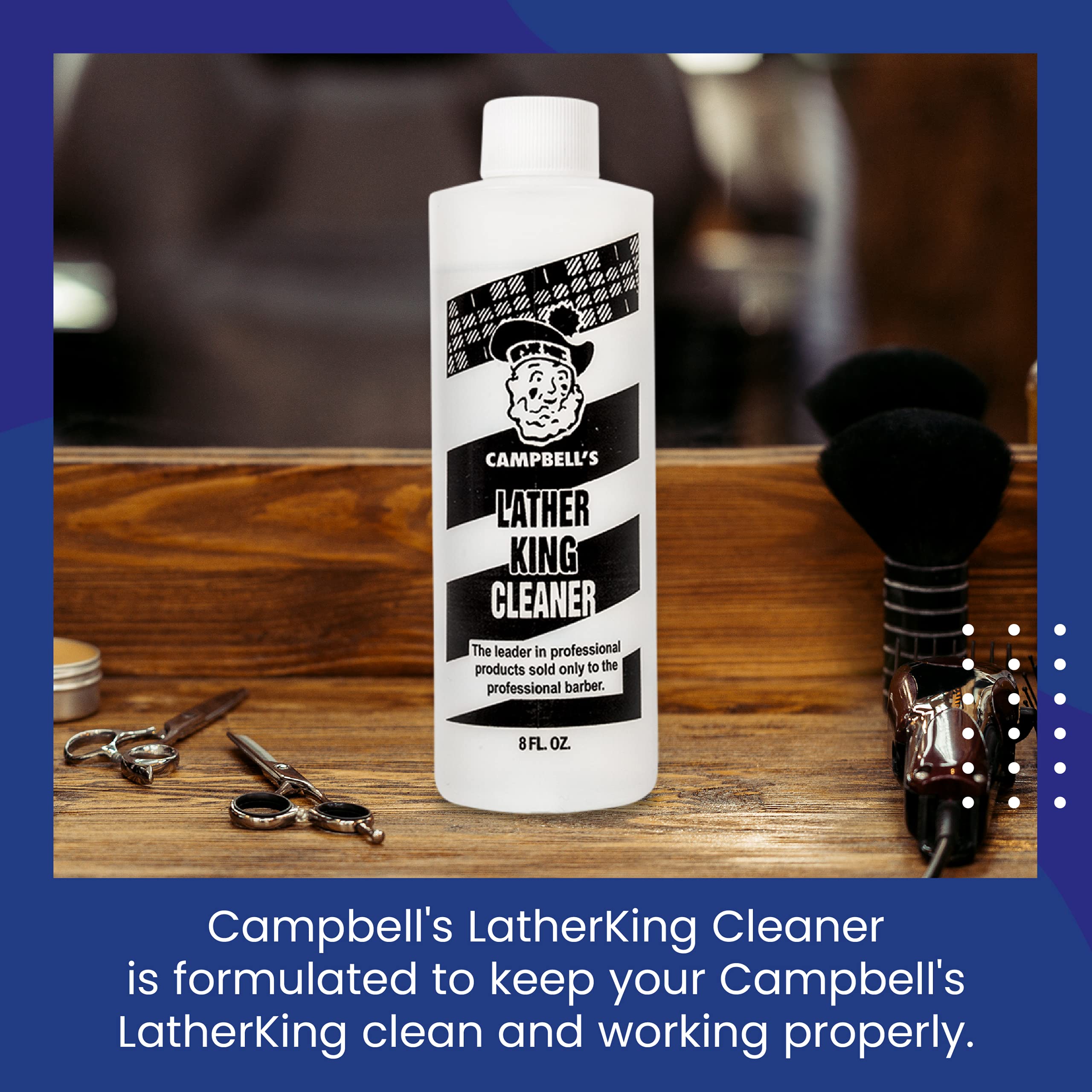 Campbellâ€™s Original LatherKing Machine Cleaner Solution, Cleaner for Hot Lather Machine, Professional Shaving Supplies and Equipment, 8 Ounces