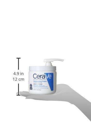 CeraVe Moisturizing Cream with Pump 16 oz Daily Face and Body Moisturizer for Dry Skin