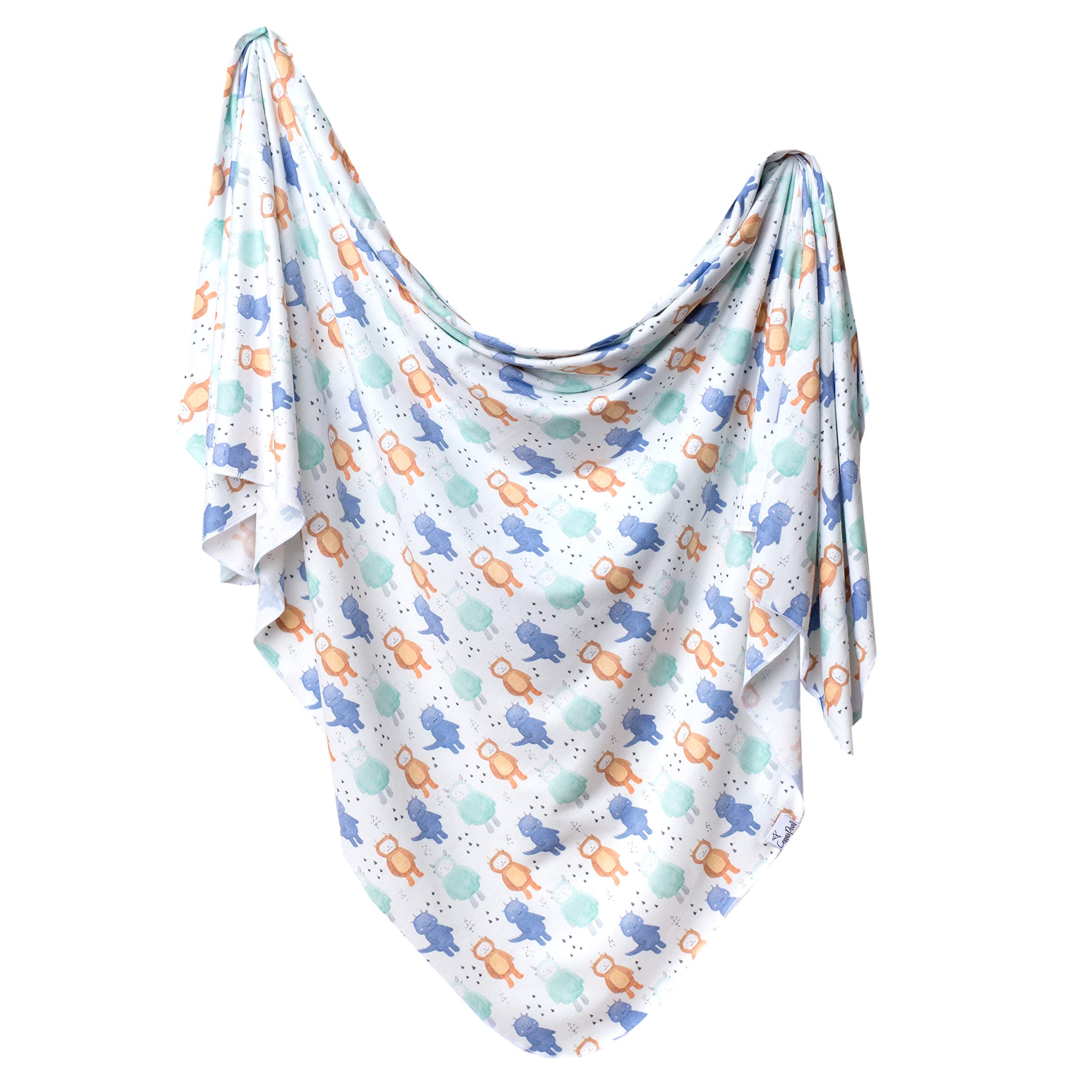 Large Premium Knit Baby Swaddle Receiving Blanket "Max" by Copper Pearl
