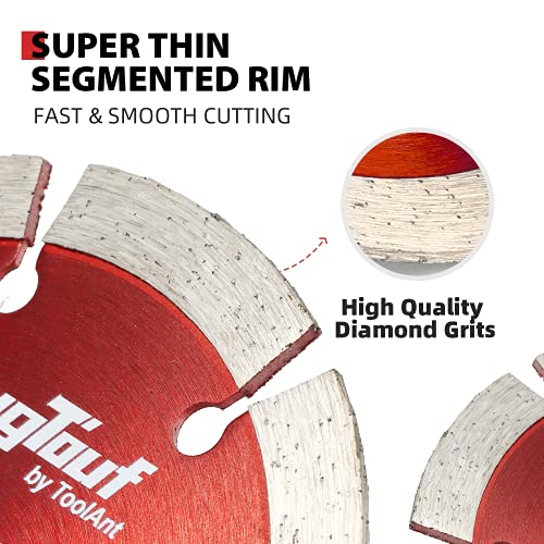 4-1/2" Diamond Blade, Segmented Diamond Saw Blade for Porcelain, Tile, Brick, Granite and Concrete (4.5"-3pcs)