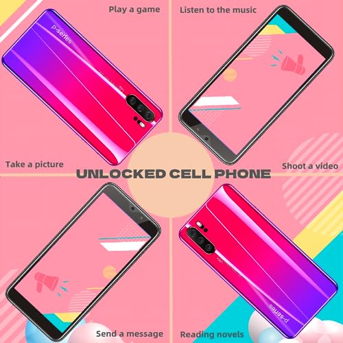 aderroo Unlocked Cell Phone,Reno4pro Android Smartphone,Dual SIM Card,5.72-inch Screen,1GB RAM 8GB ROM,Supports The SIM Card Frequency Band of 3GWCDMA:850/2100MHZ(red-Gold)