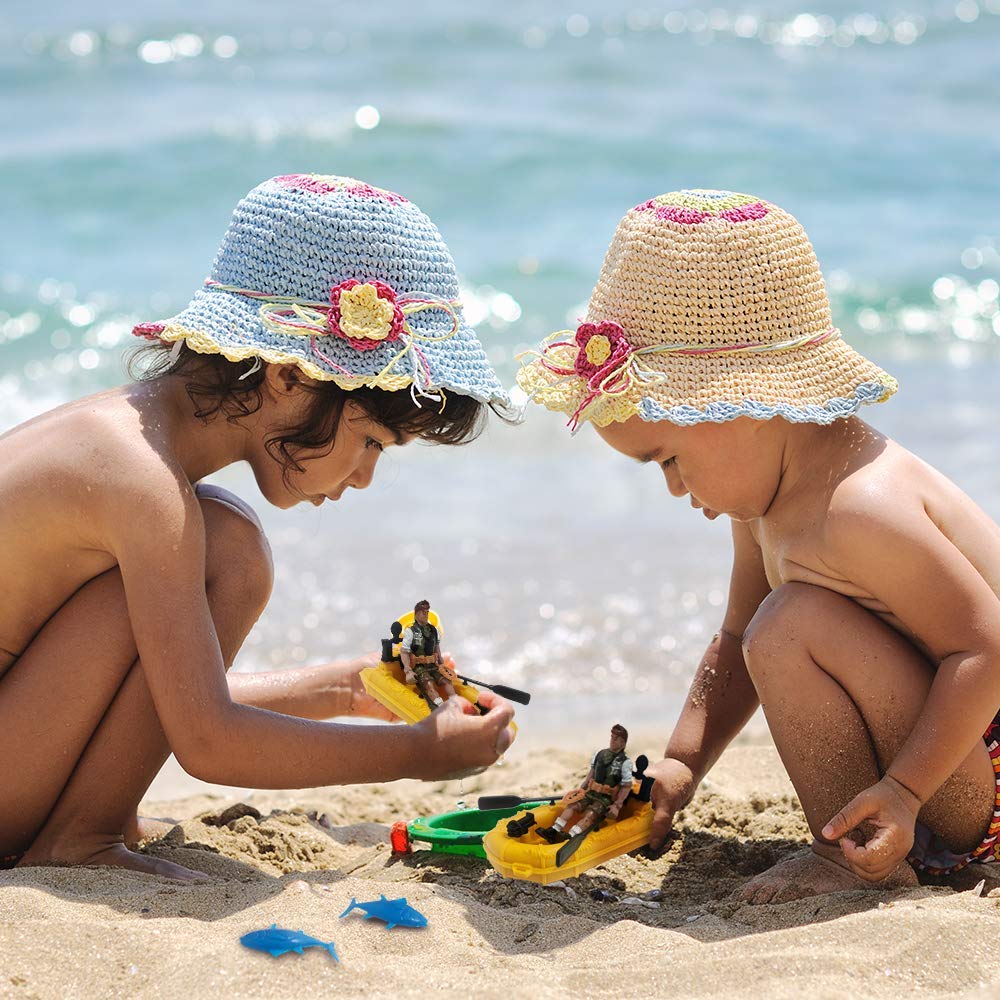 ArtCreativity Small Aquatic Play Set for Kids, Cool Playset with Action Figure, Floating Boat, and 2 Fish, Fun Bathtub Toys for Kids, Great Birthday Gift for Children