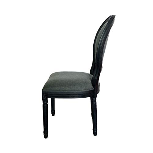 Christopher Knight Home Babbs Traditional Fabric Dining Chairs, Dark Gray, Grey
