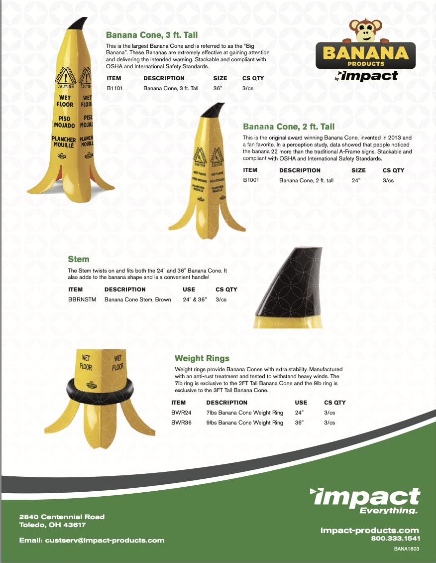 IMPB1001 - Banana Wet Floor Cones