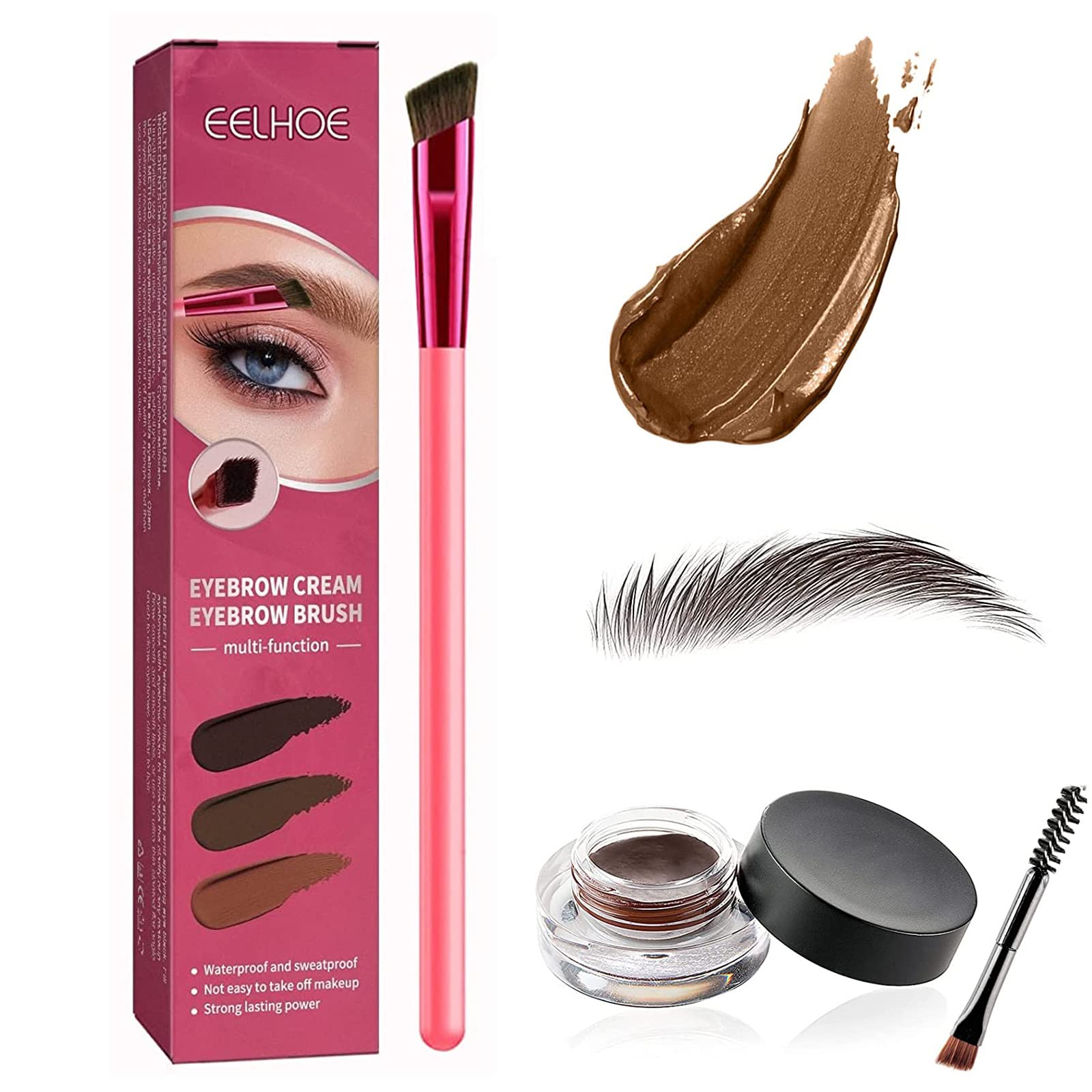 4D Hair Stroke Brow Stamp Brush, Eyebrow Hair Stroke Brush, Realistic Eyebrow Brush, Hair Stroke Eyebrow Brush, 4d Brow Brush, 4d Eyebrow Brush, The Brow Brush Multi-Function Eyebrow Brush