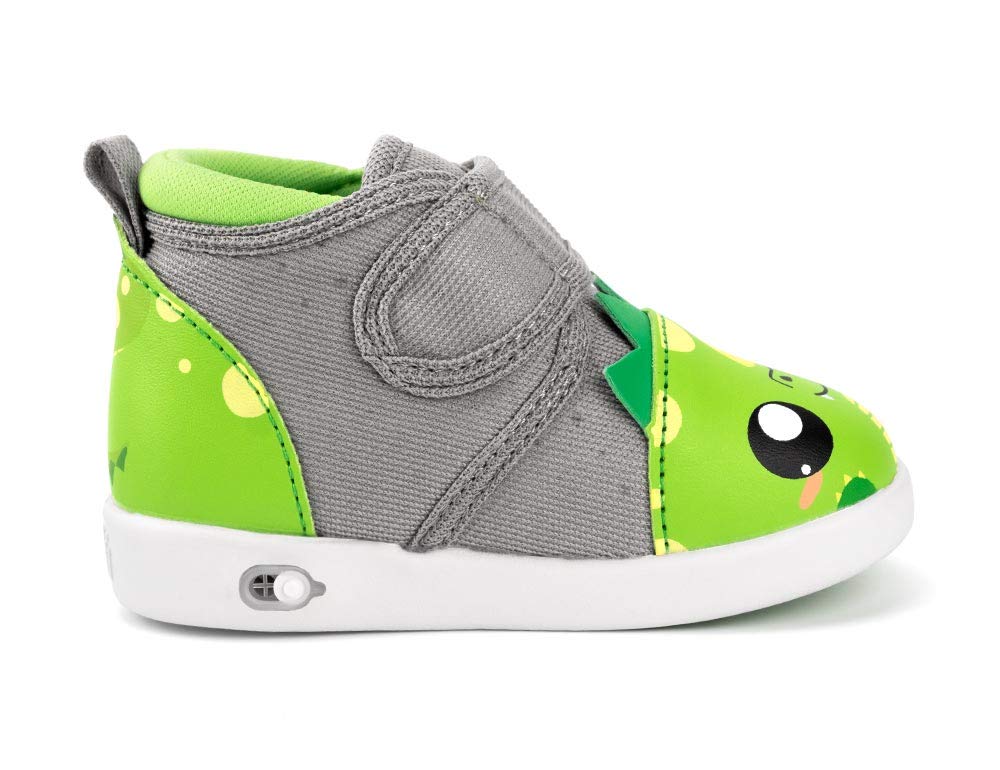 ikiki Squeaky Shoes for Toddlers/Little Kids (Fierce Dragon, Green, Size 8)