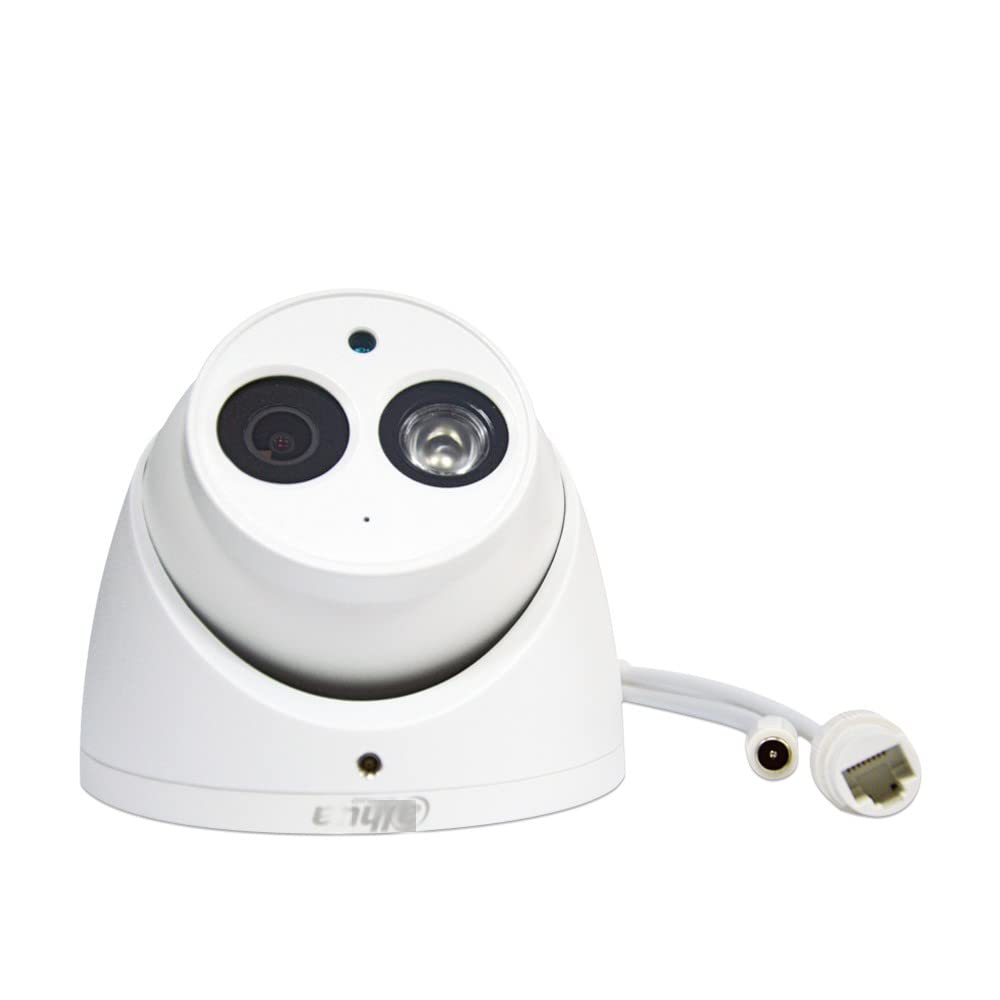 2MP IP Camera IR Network PoE - Turret Built-in Mic,164ft Night Vision,H.265,SD Card Slot,Face Detection,Tripwire, Intrusion, Object Abandoned/Missing,MicroSD Recording,IP67 Weatherproof(HDW4231EM)