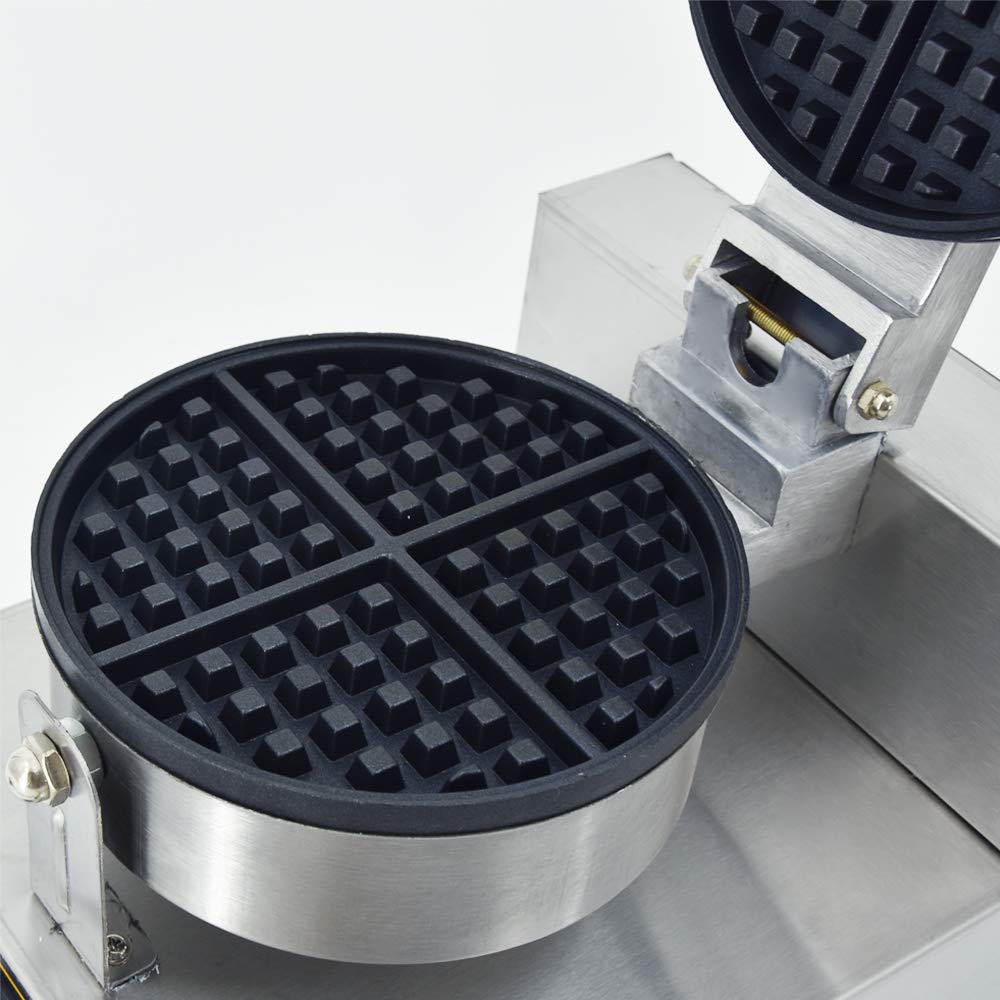 TAIMIKO Commercial Waffle Maker 1400W Nonstick Electric Waffle Machine Stainless Steel 110V Temperature and Time Control Waffle Bake Machine for Home,Commercial Use