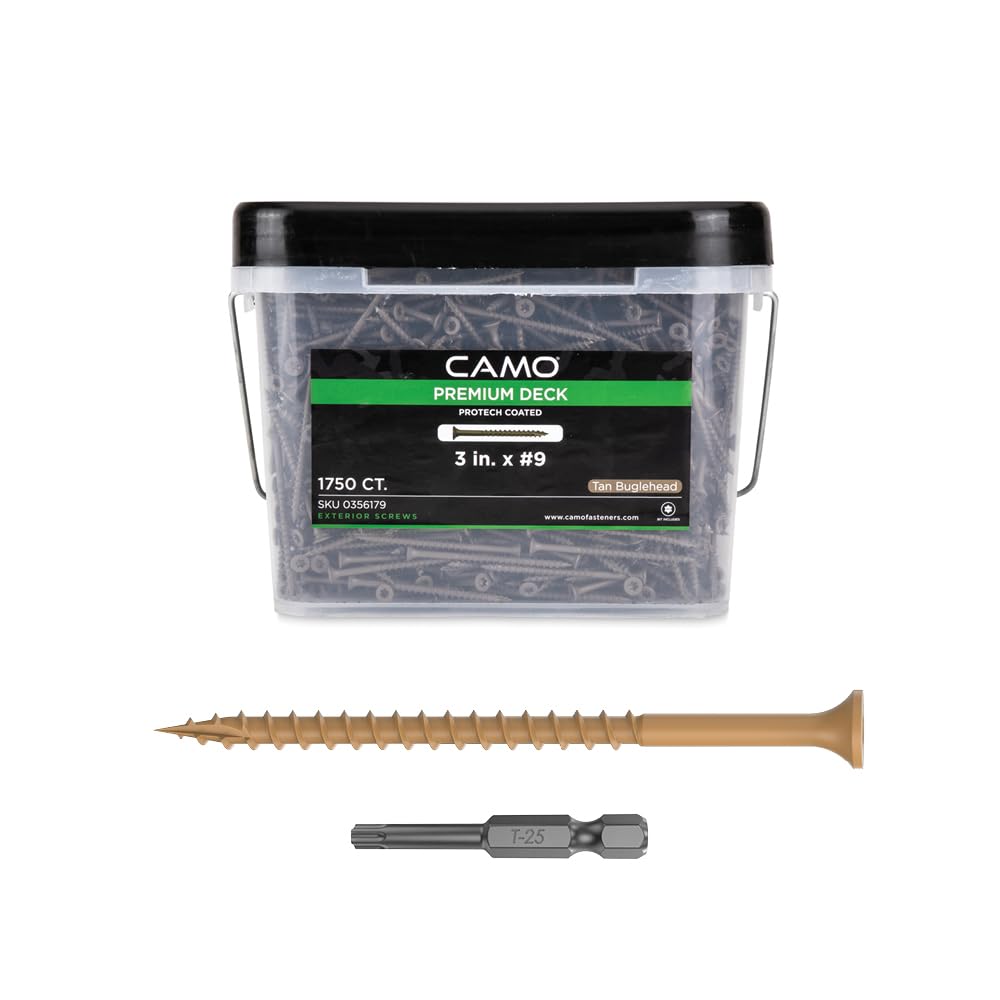 CAMO Premium Deck Screws 3" #9 ProTech (1750 ct, Tan)