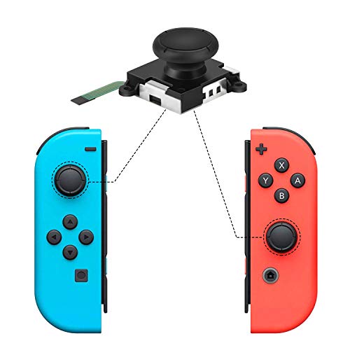 Assenic Joystick Replacement for Nintendo Switch Joycon, Joy con Drift Repair Kit. NS Joy-Con & Switch Lite Controller Analog Thumb Stick Parts, with Full Repair Tool(2 Pack).