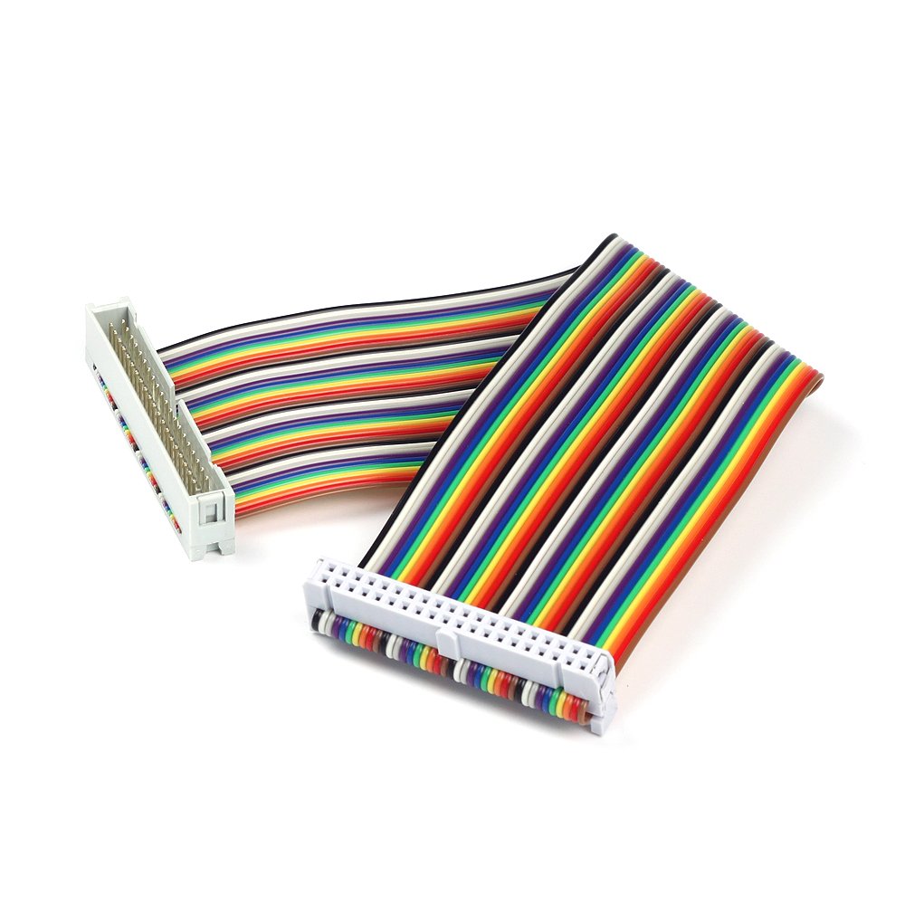 UCTRONICS Male to Female GPIO Ribbon Cable 40pin 8inch Breadboard Jumper Wires for Connection Raspberry Pi 5 3 2 Model B B+ w/ 3.5/5 inch TFT Touch Screen LCD Display