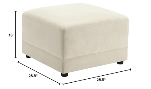 Morden Fort Ottoman Foot Rest for Sectional Couch Modular Sectional Sofa DIY [No Latch Fixing] Comfy Ottoman for Bedroom Living Room Sofa Couch Floor Ottoman Sturdy Backrest - Square Ottoman (Beige)