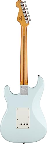 Squier 40th Anniversary Vintage Edition Stratocaster Electric Guitar, with 2-Year Warranty, Satin Sonic Blue, Maple Fingerboard