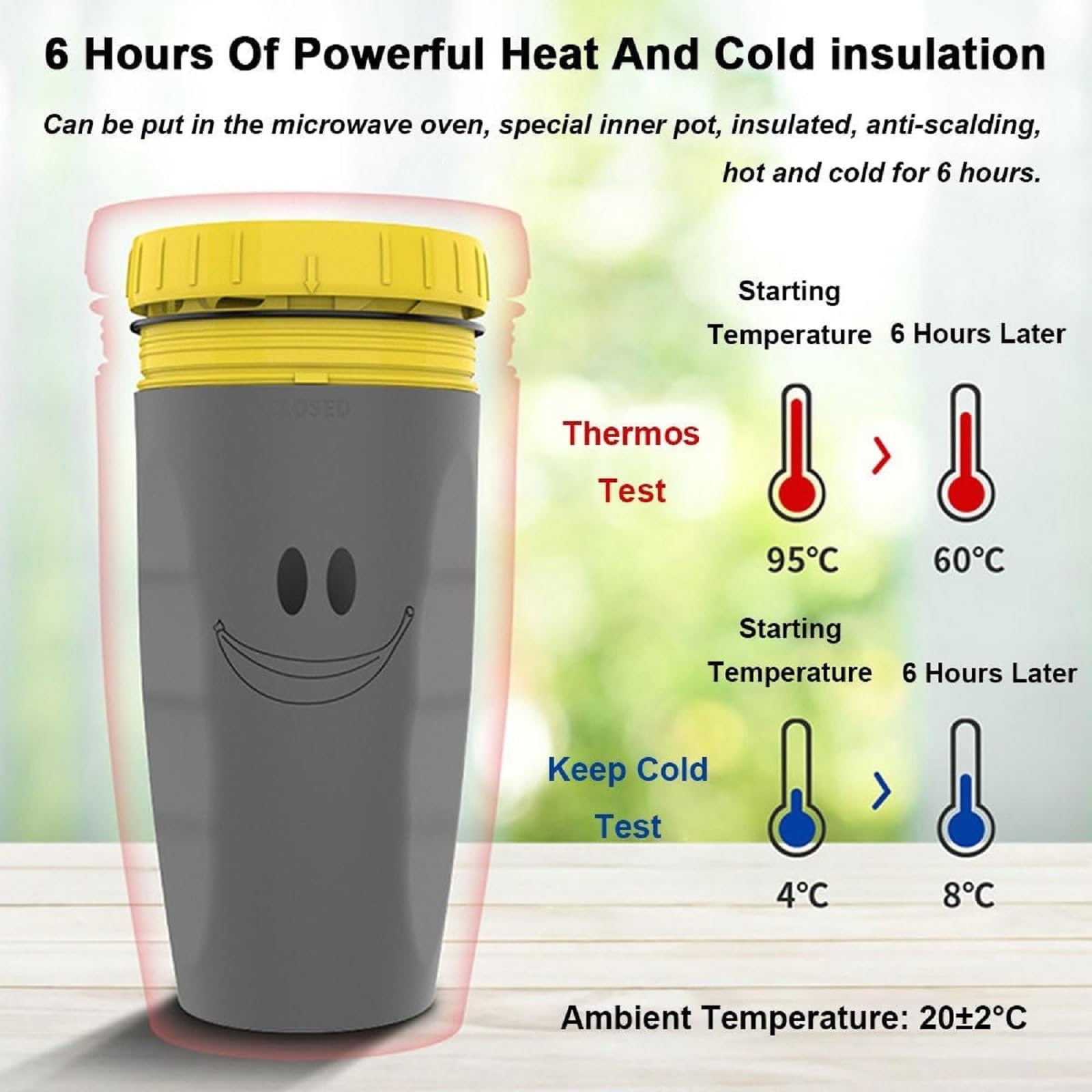 Twizz Cup, Twizz Travel Mug with Straw, Twizz Coffee Cup, Unique Twist Leak Proof Design, Twizz Coffee Cup Aperture Mug with Straw Double Silicone (YELLOW-Smile face)