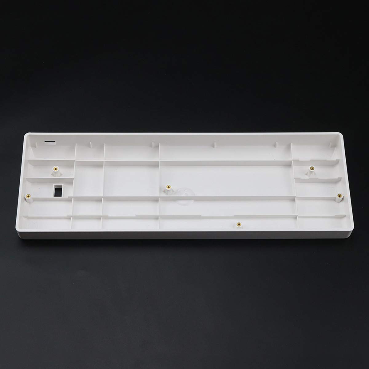 TS Keycap 60% GH60 Keyboard Plastic Shell Case for 60% Mechanical Gaming Keyboard Compatible GH60 POKER2 FACEU POK3R 60 GK61 GK64 GK66 (White)