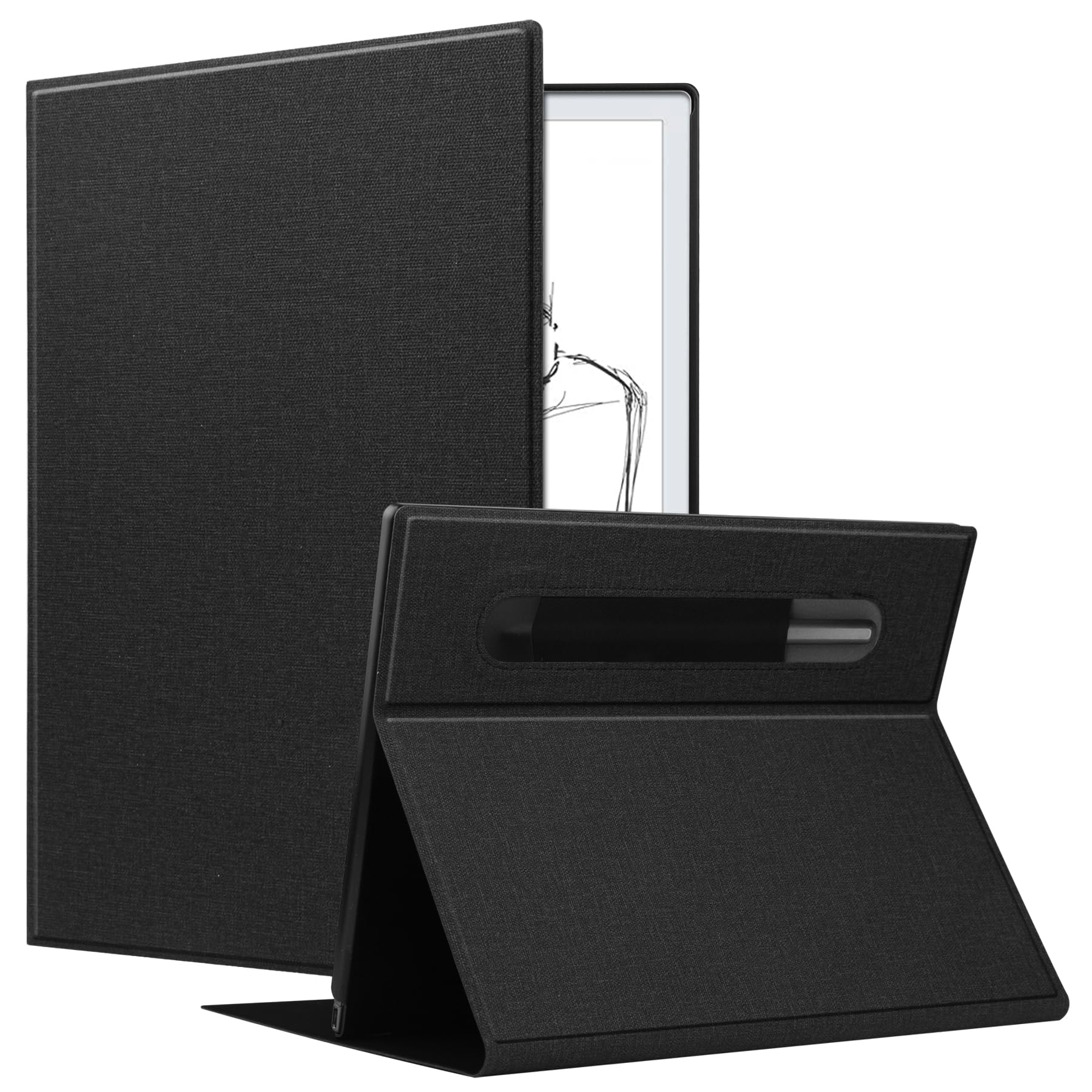 KuRoKo Case for Remarkable 2 Tablet Case, Slim Lightweight Stand Hard Back Shell Protective Cover with Pen Holder for Remarkable 2 Paper Tablet 10.3" 2020 Released,Black