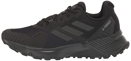 adidas mens Terrex Soulstride Trail Running Shoe, Black/Carbon/Grey, 12 US