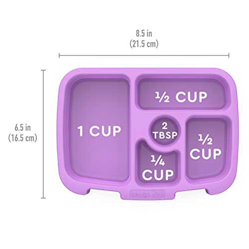 Bentgo® Kids Prints Tray with Transparent Cover - Reusable, BPA-Free, 5-Compartment Meal Prep Container with Built-In Portion Control for Healthy Meals At Home & On the Go (Mermaid Scales)