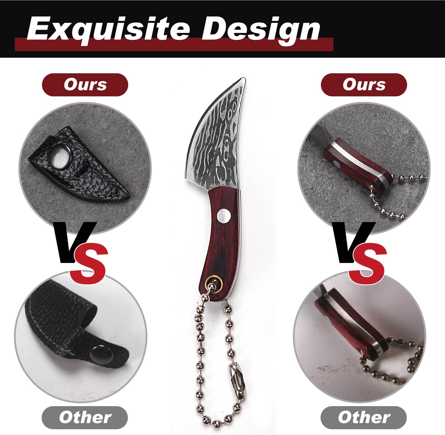 Mini Knife Set,Tiny Knife Set with Sheath,Mini Pocket Knives Keychain for Knife Collectors Gifts and Package Opener Box Cutter, Set of 15
