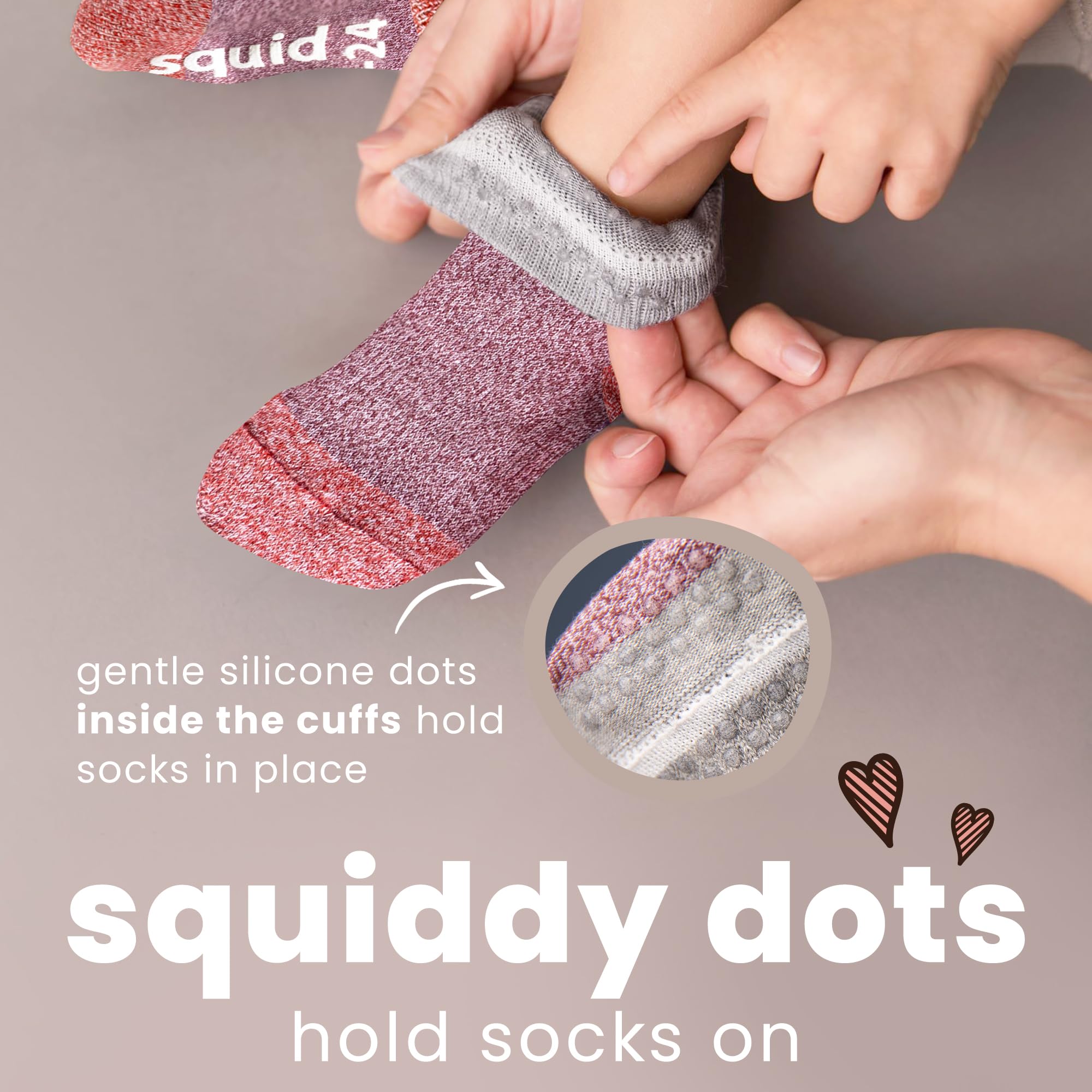 squid socks Unisex Cotton Socks | 0-6M, 6-12M, 12-24M, & 2T-3T | Grip Socks that Stay On | As Seen on Shark Tank | Chris