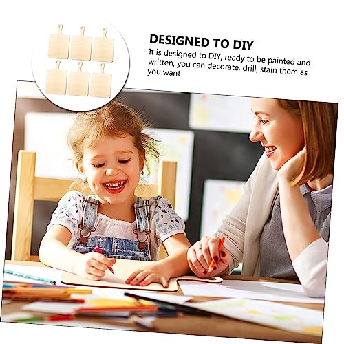 CORHAD 6pcs Home Accessories Decor Wood Chopping Boards Wood Decor Interesting Kindergarten Home Supplies Chopping Board Set Cutting Board Decorate Mini Cut Wood Accessories Wooden