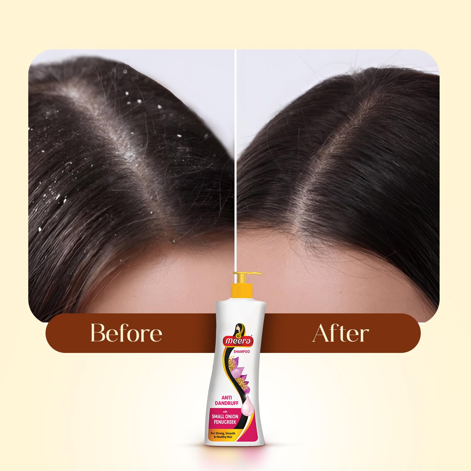 Meera Anti Dandruff Shampoo, White,340ml'
