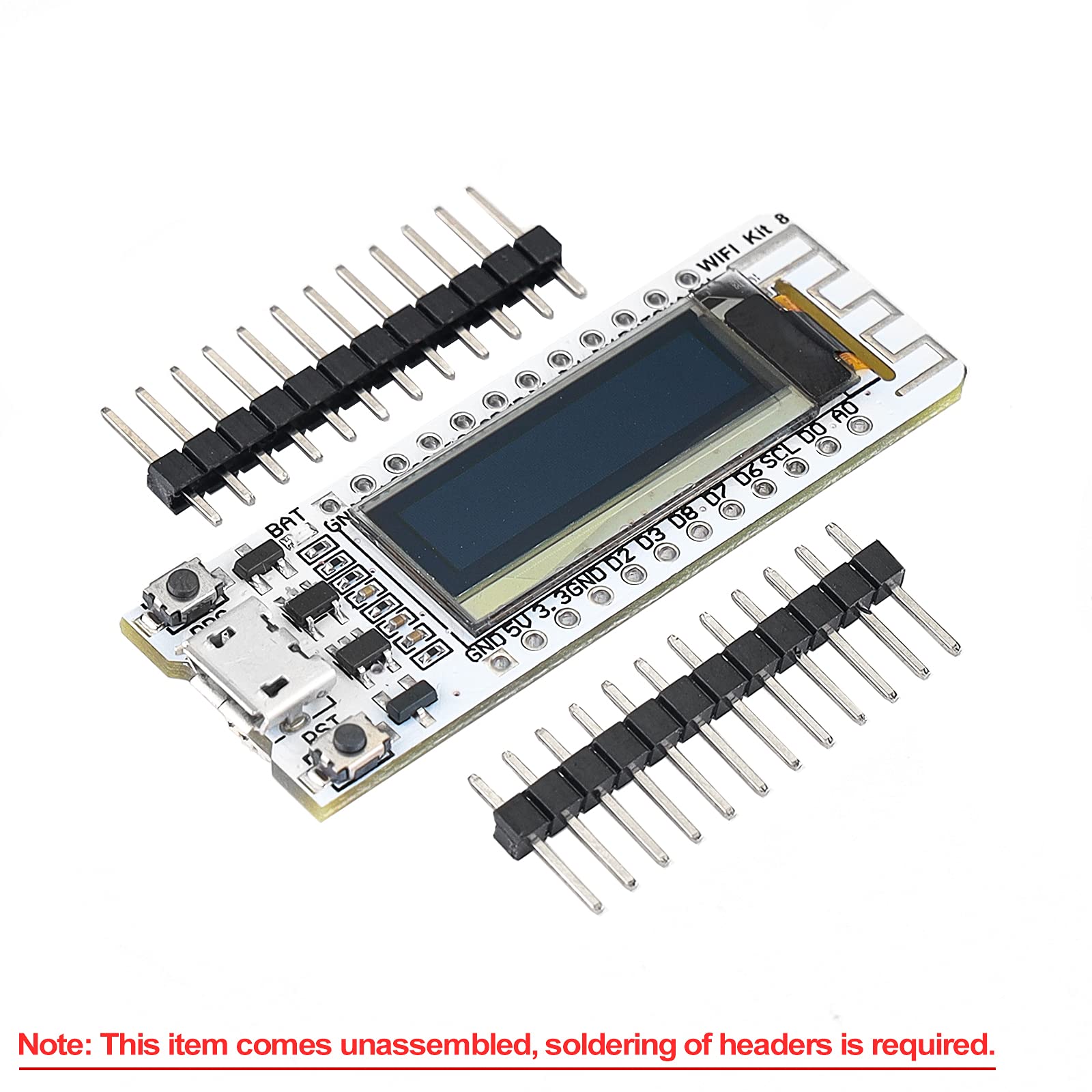 MakerFocus ESP8266 Development Board WiFi Kit 8 Support WiFi Integrated CP2104 4MB SPI Flash with 0.91 Inch OLED Display for Ar duino IDE NodeMCU LUA